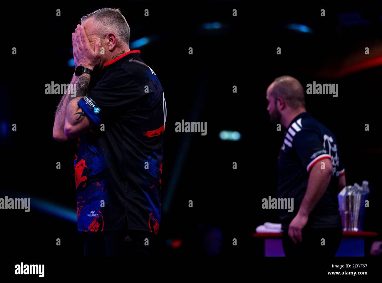 Neil Duff celebrates winning against Thibault Tricole during Men's ...