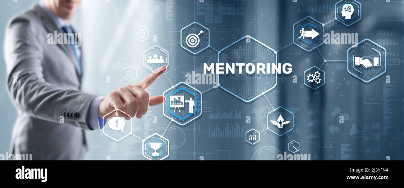 Mentoring Motivation Coaching Career Business Technology concept Stock ...