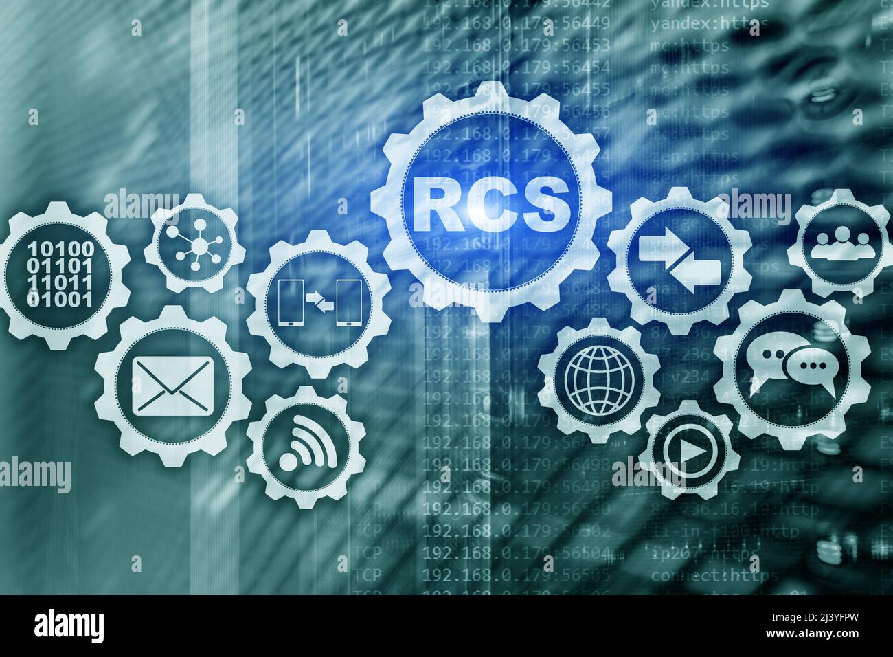 RCS. Rich Communication Services. Communication Protocol. Technology ...