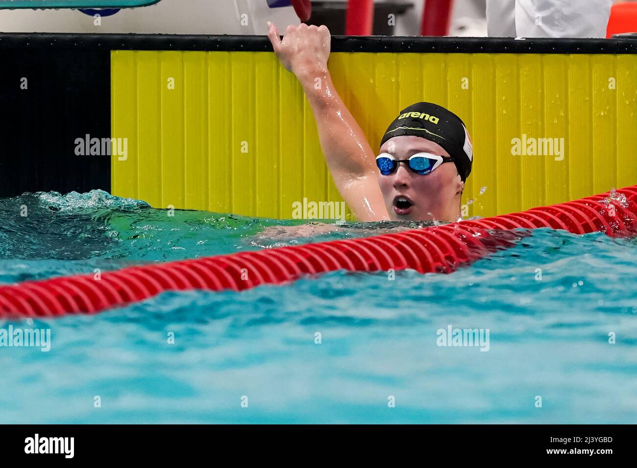 EINDHOVEN, NETHERLANDS - APRIL 10: Kim Busch after competing in the ...