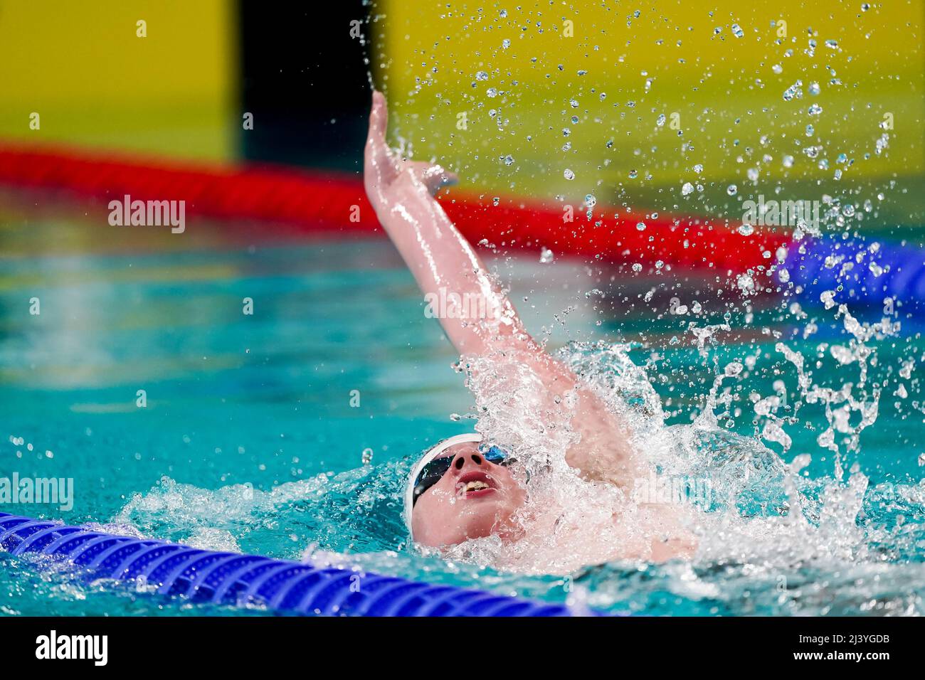 EINDHOVEN, NETHERLANDS - APRIL 10: Colin Bes competing in the Mens 200m ...