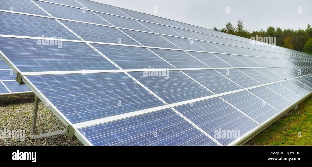 Sun energy. Solar Power Station in Denmark Stock Photo - Alamy