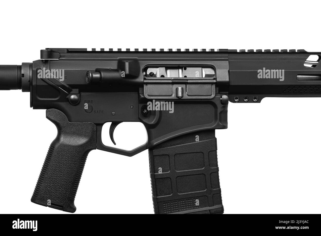 Modern automatic rifle isolated on white background. Weapons for police ...