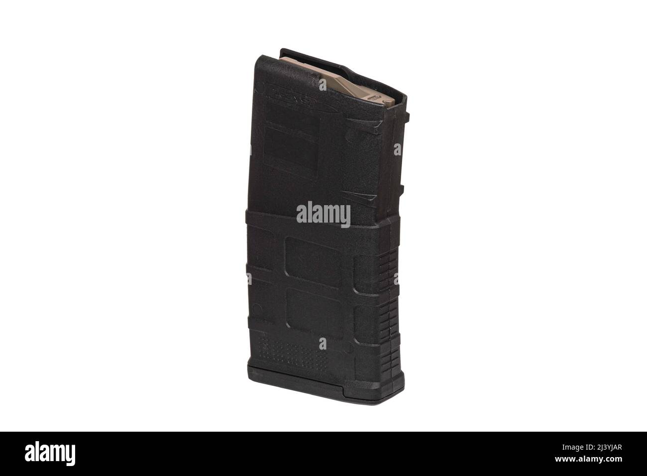 Assault rifle magazine isolated on white background Stock Photo - Alamy