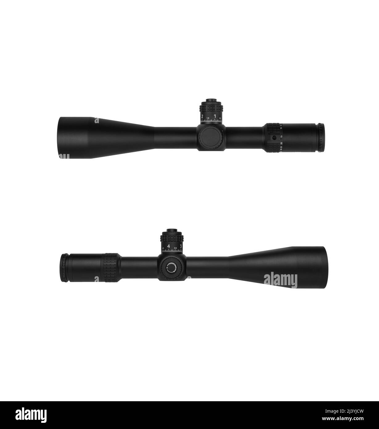 Modern black optical sight. Optical device for aiming at long distances ...