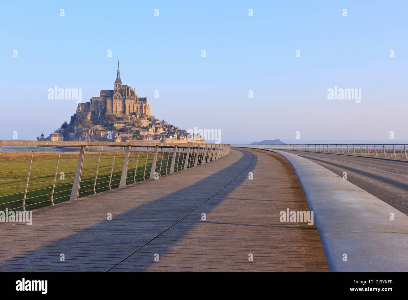 The Mont-Saint-Michel (Saint Michael's Mount), a medieval Christian ...