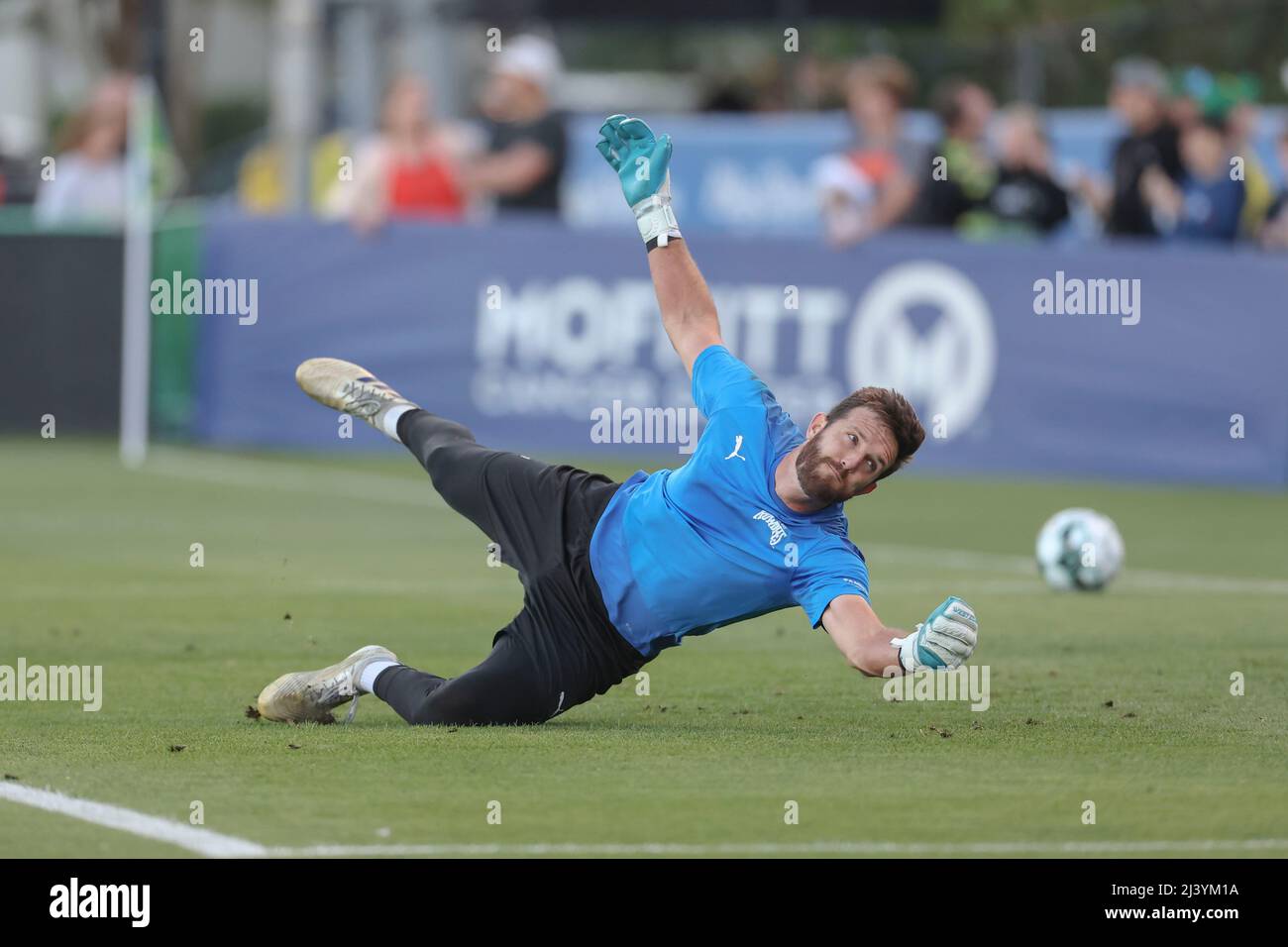 St. Petersburg, FL: Tampa Bay Rowdies goalkeeper CJ Cochran (1) during ...