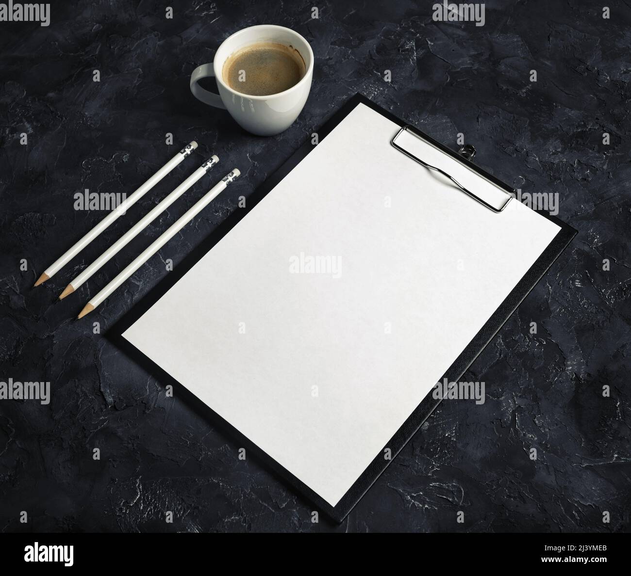 Branding stationery mockup. Blank objects and coffee cup for placing ...