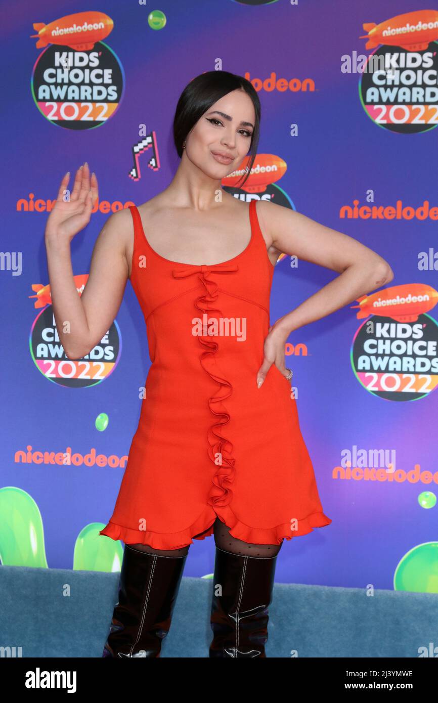 LOS ANGELES - APR 9: Sofia Carson at the 2022 Kids Choice Awards at ...