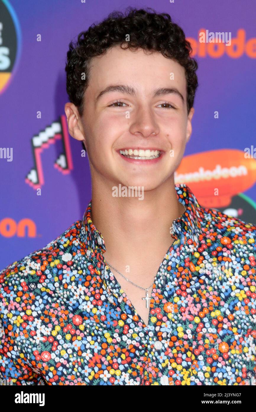 LOS ANGELES - APR 9: Caleb Brown at the 2022 Kids Choice Awards at Barker Hanger on April 9 ...