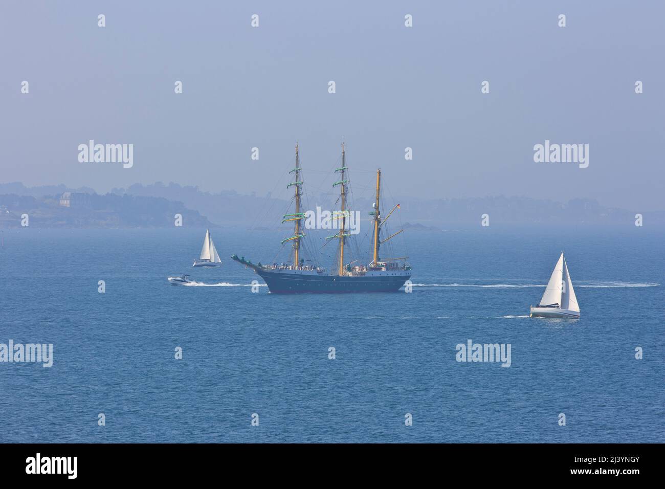 The German three-masted barque Alexander von Humboldt II at Saint-Malo ...