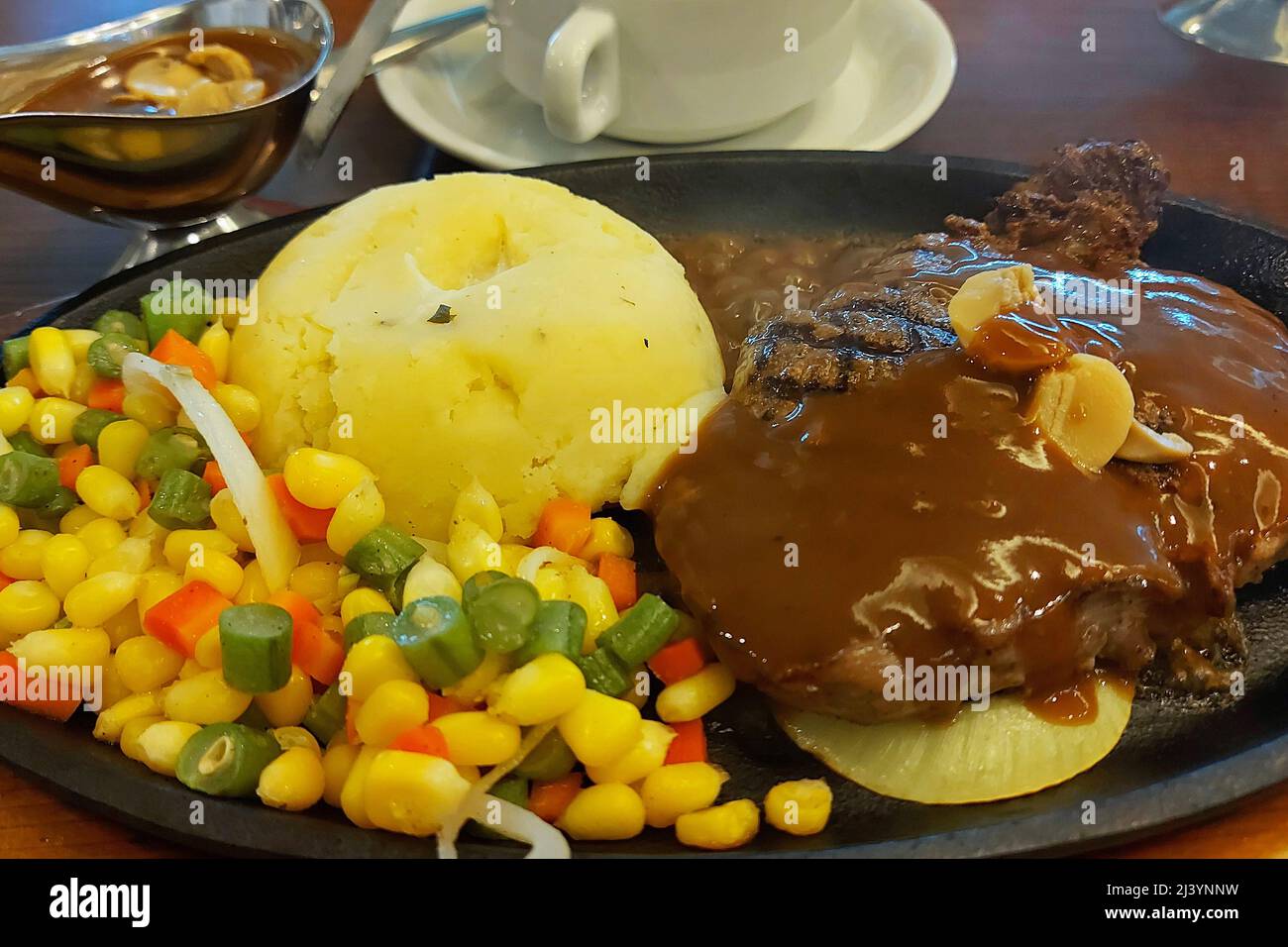 Rib Eye Steak at Steak 21 Resto, Jakarta, Indonesia Stock Photo - Alamy