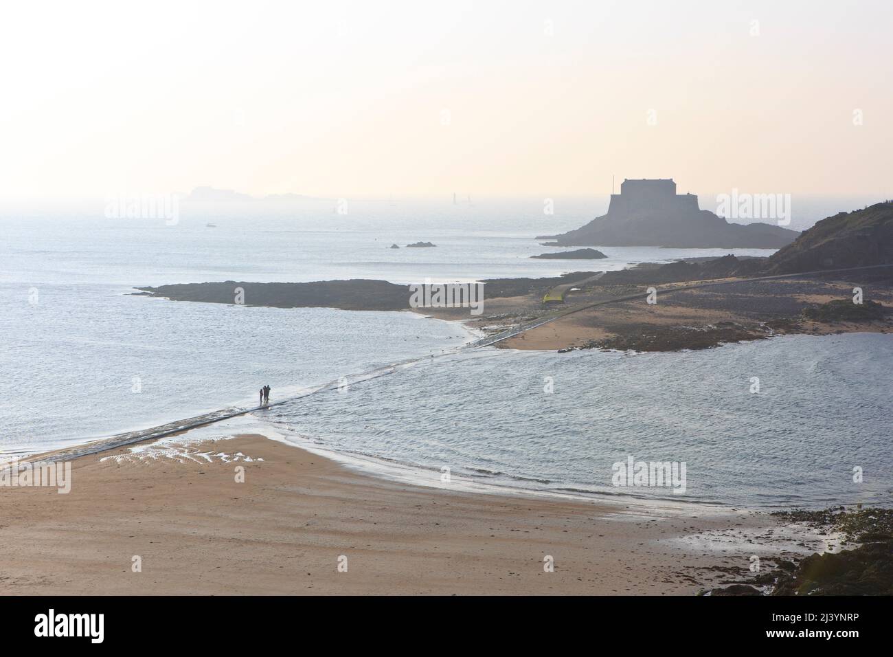 Path from Bon-Secours beach leading to the fort (1689-1707) on the ...