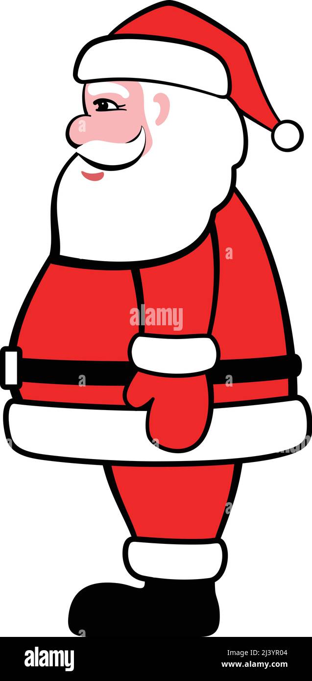 Santa Claus side view, vector stock illustration Stock Vector Image ...