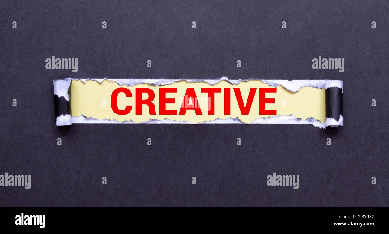 Handwriting of Creative word with glowing light bulb Stock Photo - Alamy