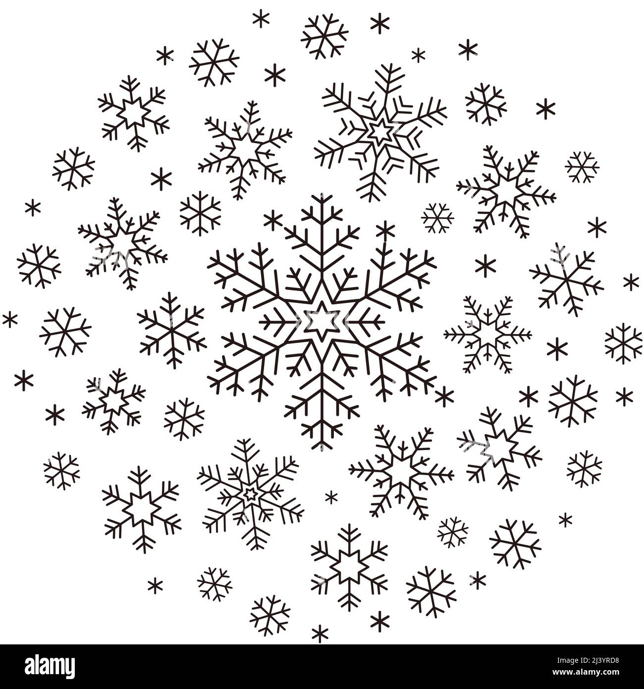 Snowflake icons, from small to big Stock Vector Image & Art - Alamy