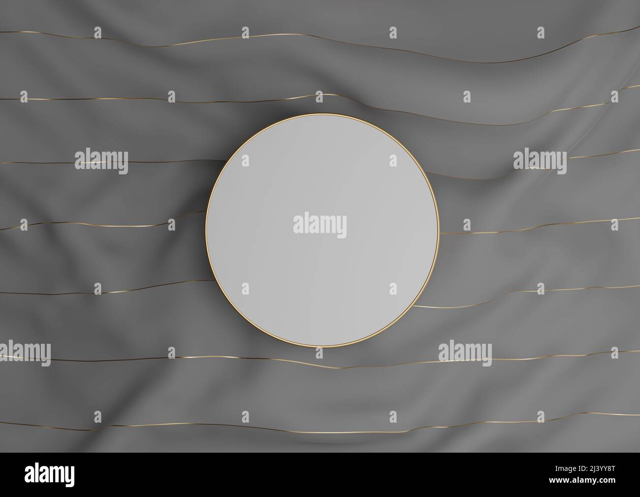 Dark graphite gray, black and white 3D rendering luxury product display podium or stand on ...