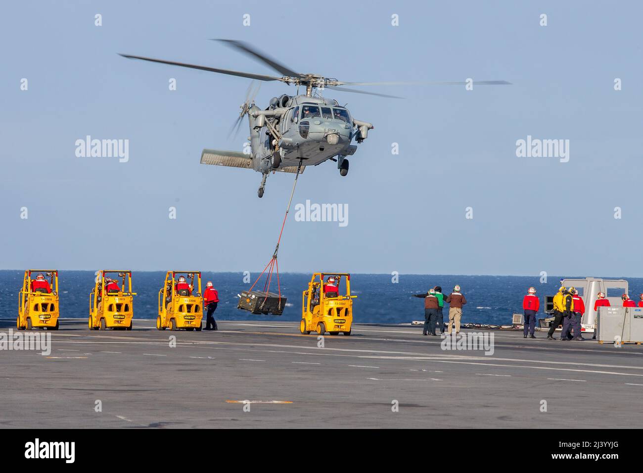 An MH-60S Nighthawk, attached to the "Tridents" of Helicopter Sea ...