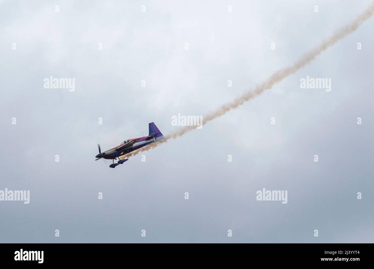 Pilot Bill Stein flies the Edge 540 aircraft at the Titans of Flight ...