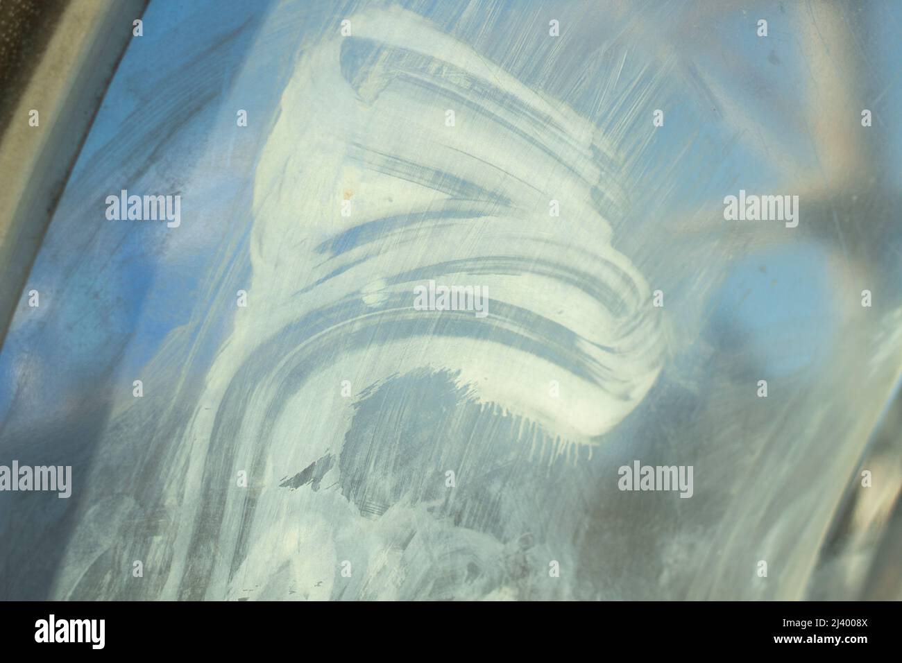 Dirty plastic. Scratched surface. Details of vandalism. The texture of ...