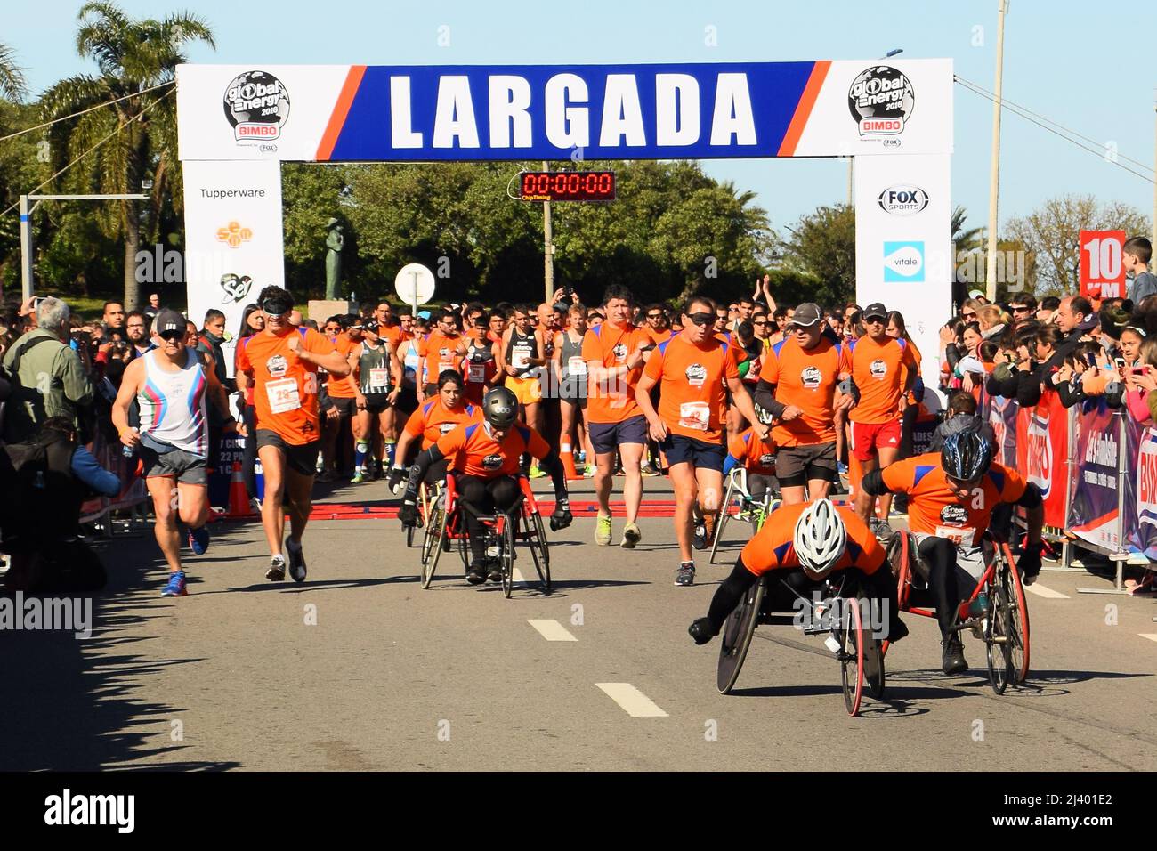 Disabled people competing in a city race Stock Photo - Alamy