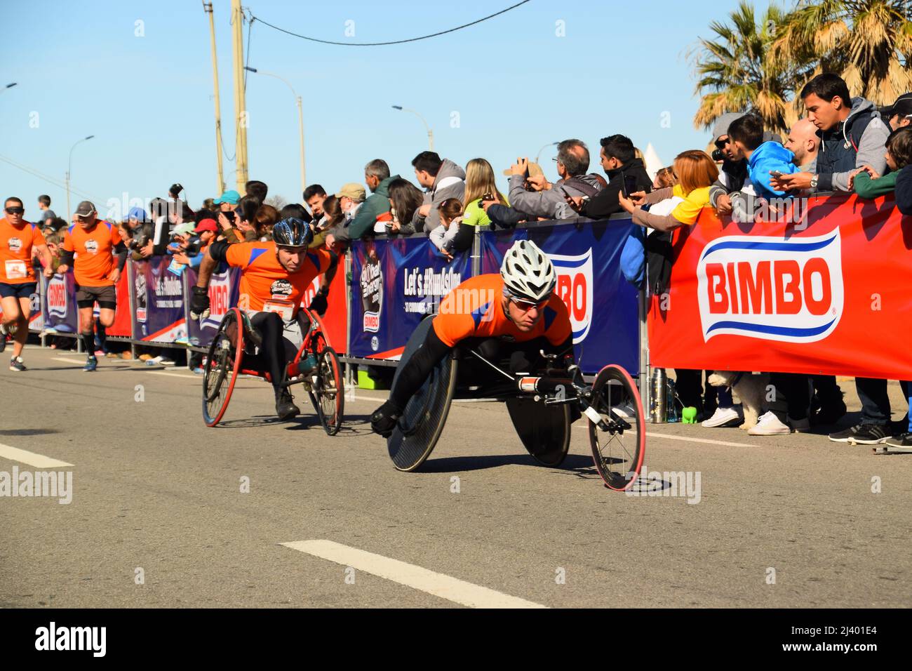 Disabled people competing in a city race Stock Photo - Alamy