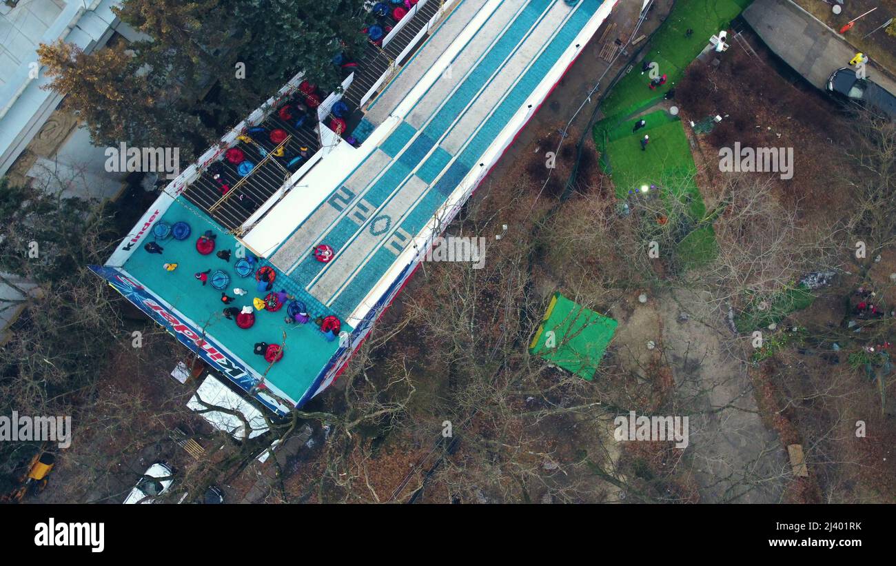 Snow slide aerial view hi-res stock photography and images - Alamy