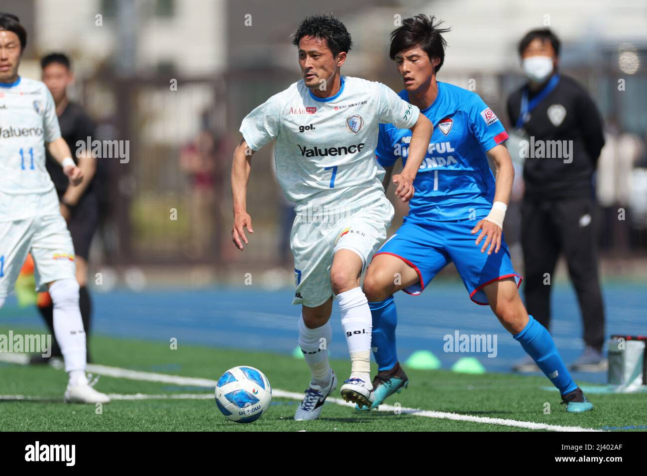 Okudo Sports Center Athletics Stadium, Tokyo, Japan. 10th Apr, 2022. Kunimitsu Sekiguchi ...