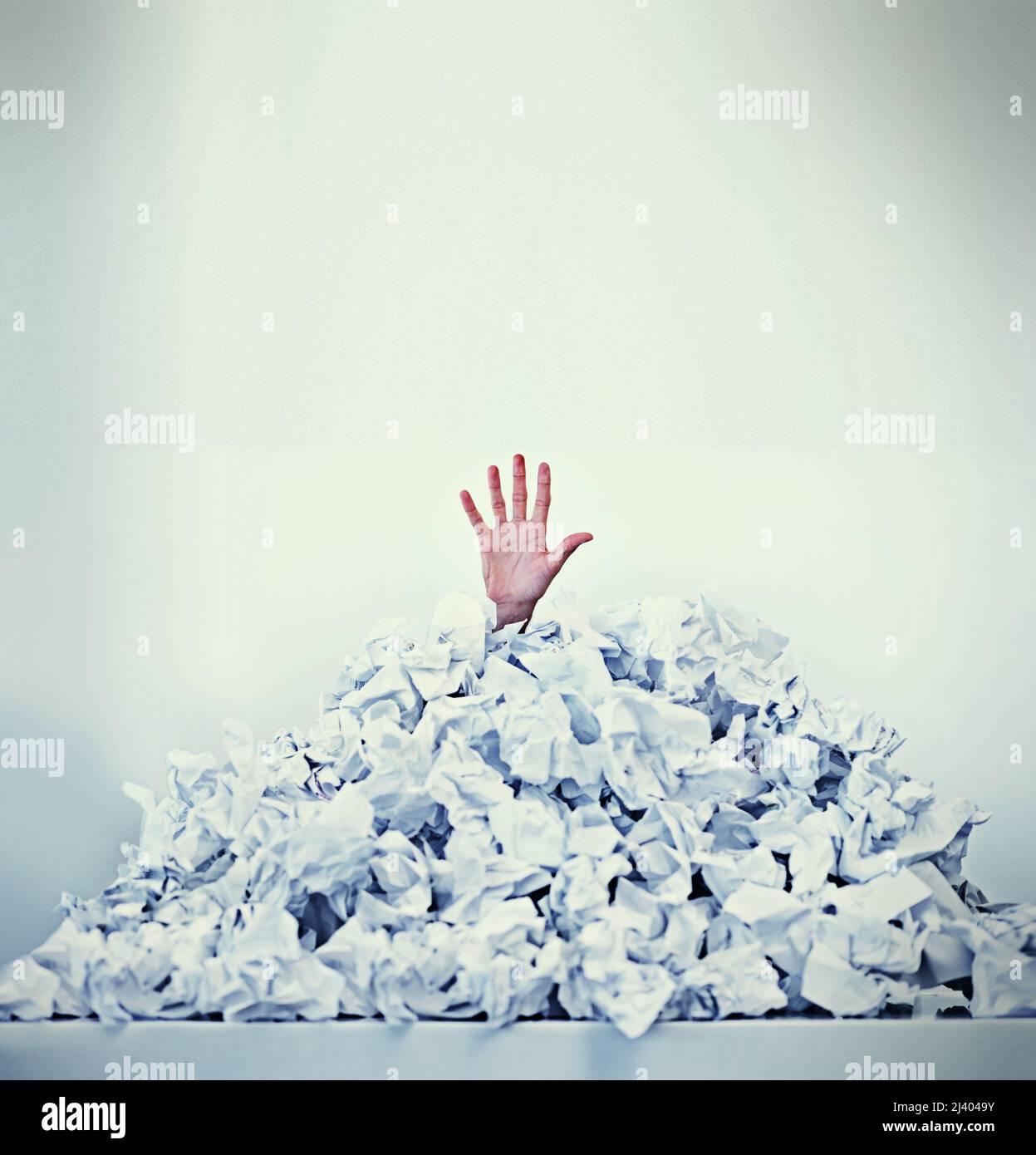 Help Im drowning in paperwork. Cropped shot of a businessman buried ...