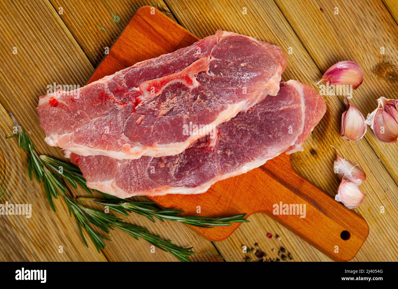 Raw pork shoulder fillet Stock Photo - Alamy