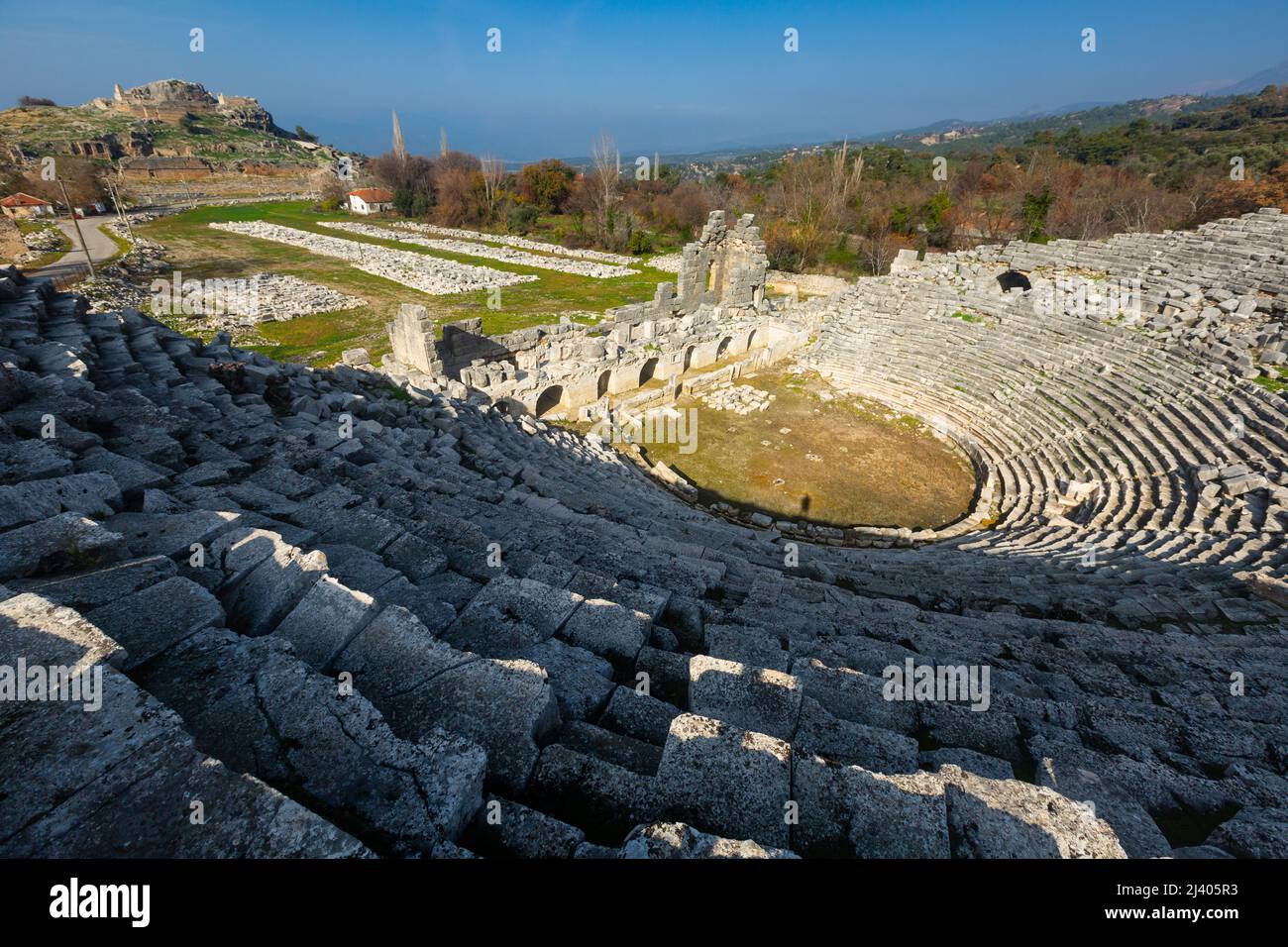 The ruins of an ancient Roman theater in Tlos, Turkey Stock Photo - Alamy