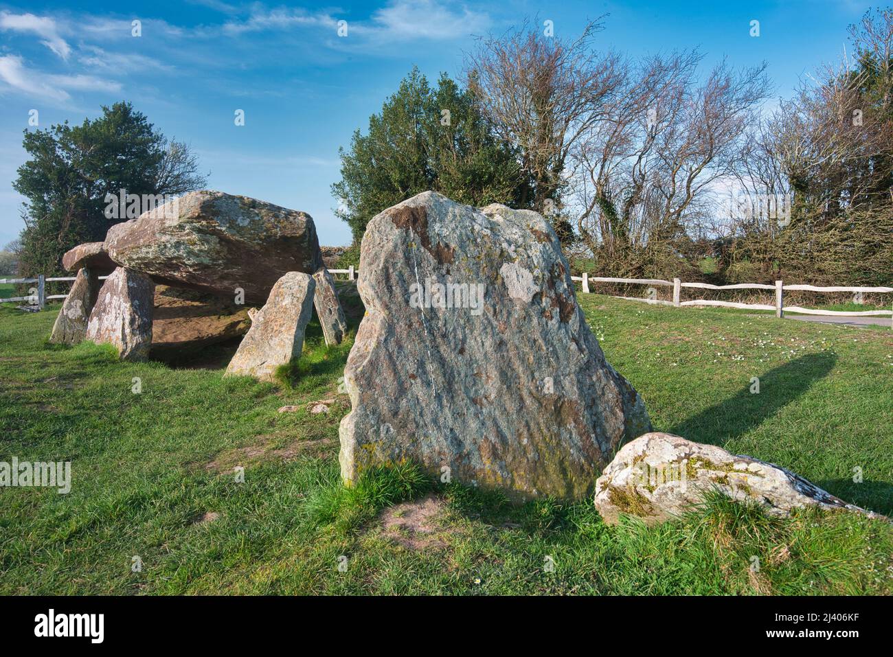 Large stones of the inner burial chamber,5000 years old.Close to Welsh ...