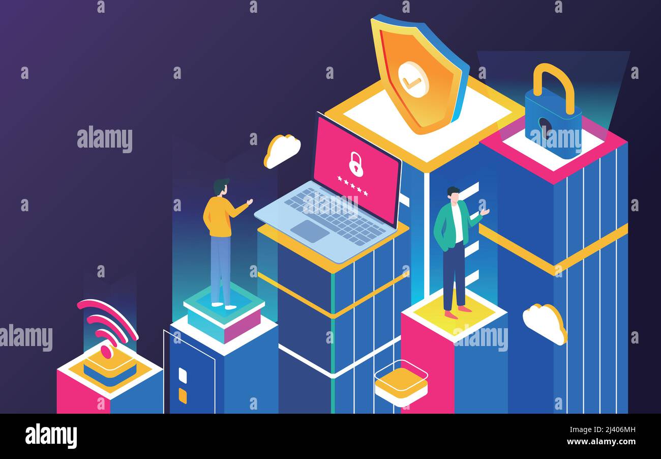 Isometric tech Stock Vector Images - Alamy