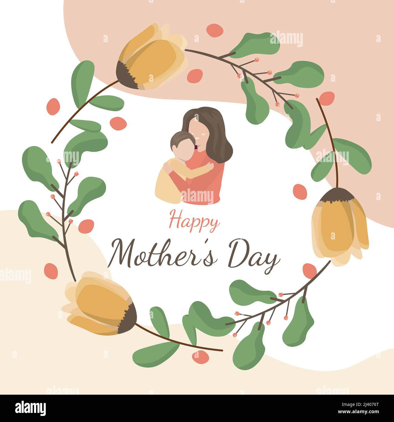 Son mother hug Stock Vector Images - Alamy