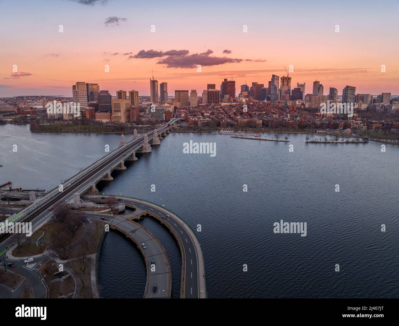 Boston, ma, skyline, sunset hi-res stock photography and images - Alamy