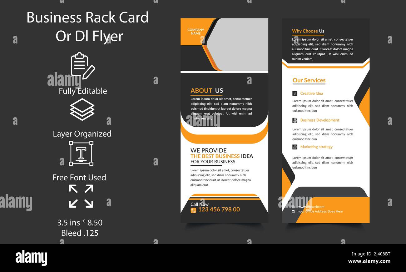 Editable dl flyer hi-res stock photography and images - Alamy