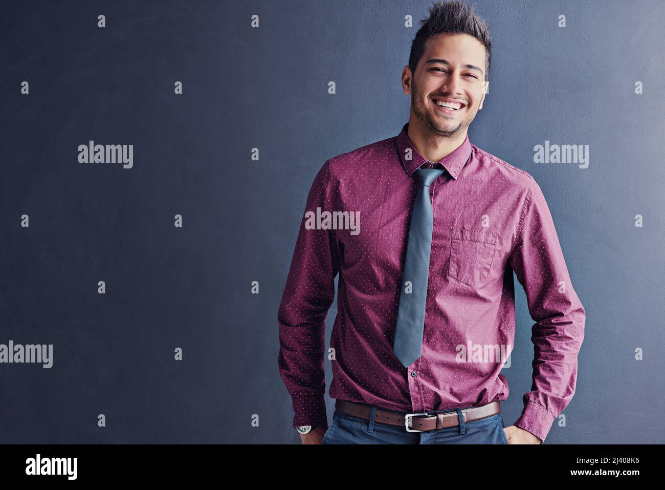 The sky truly is the limit. Studio portrait of a handsome young ...
