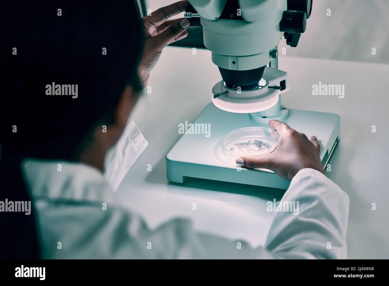 Shell finally find out what lies in this sample. Cropped shot of an ...