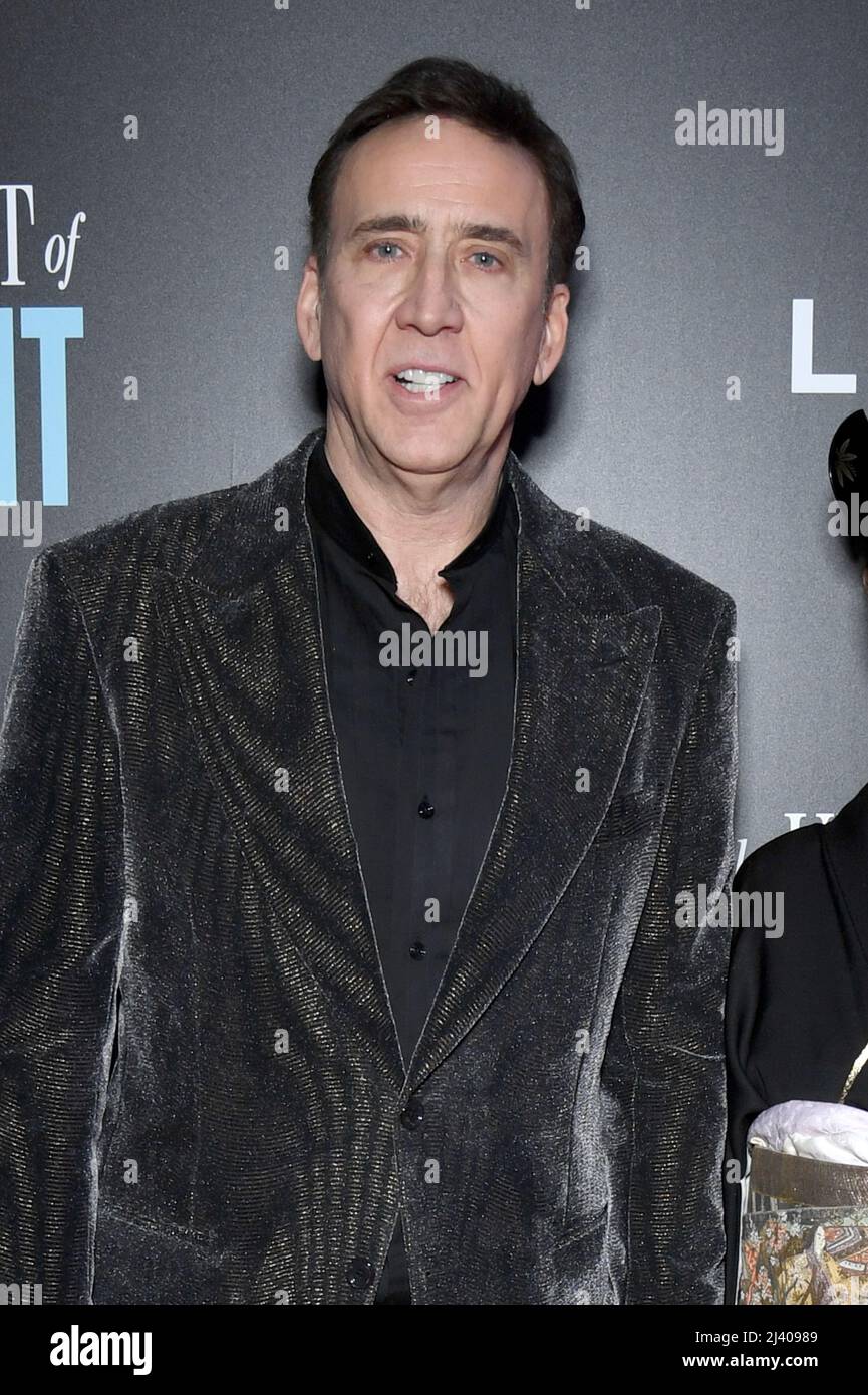New York, USA. 10th Apr, 2022. Nicolas Cage attends the New York ...