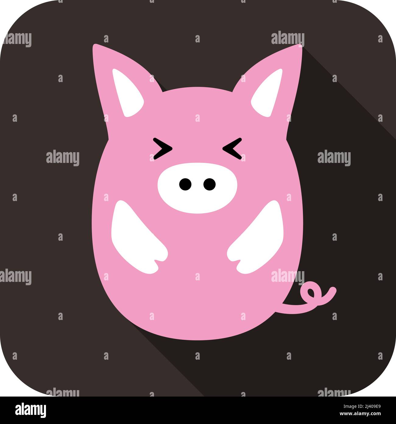 Cute pig face and body flat design, vector Stock Vector Image & Art - Alamy