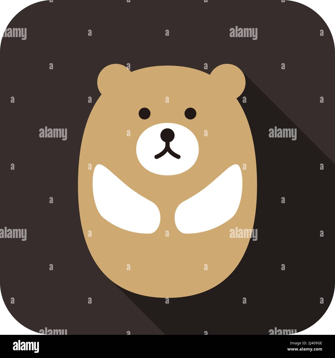 Cute bear face and body flat design, vector Stock Vector Image & Art ...