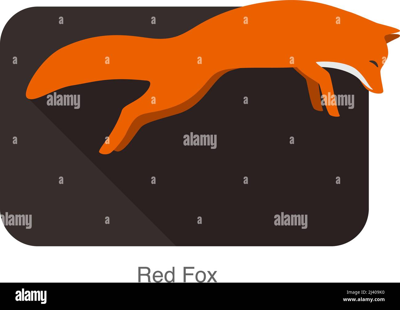 Jumping red fox Stock Vector Images - Alamy