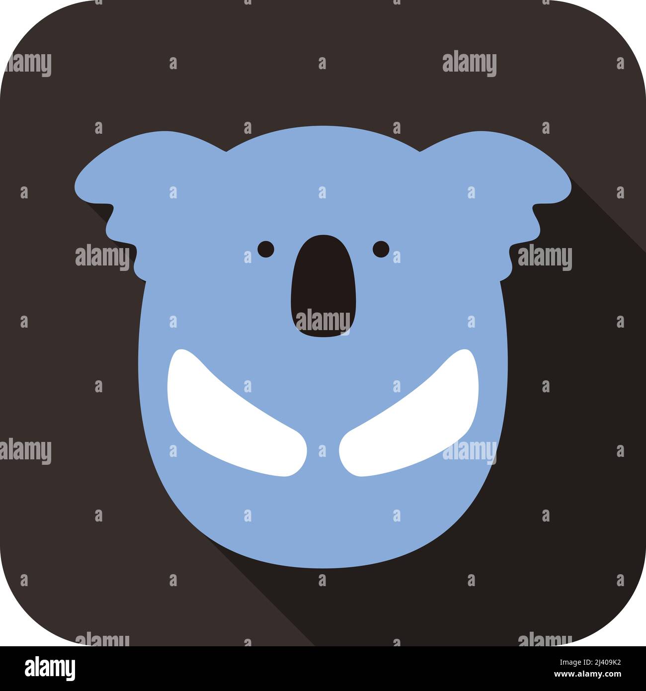 Cute koala face and body flat design, vector Stock Vector Image & Art ...