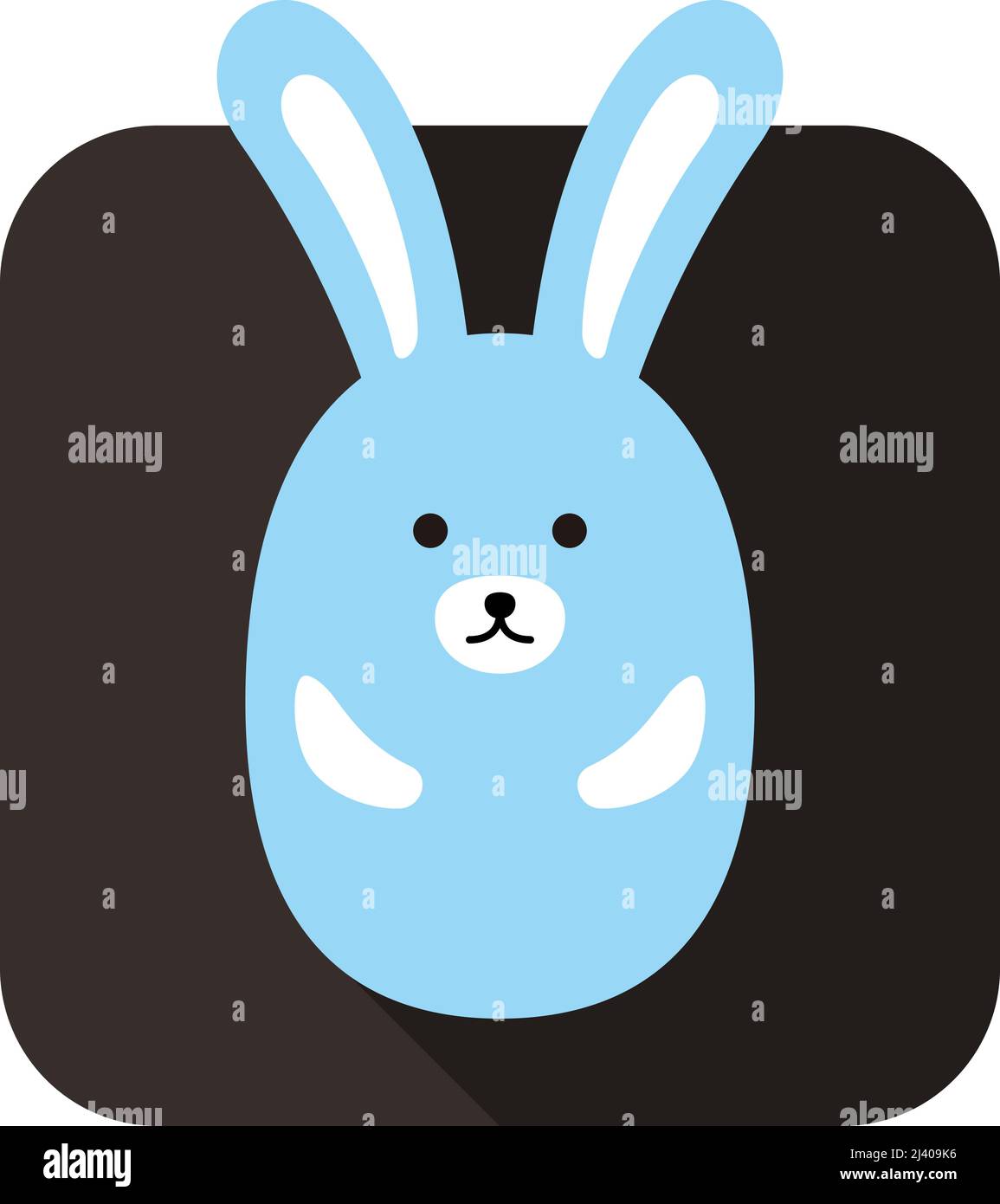 Cute rabbit face and body flat design, vector Stock Vector Image & Art ...