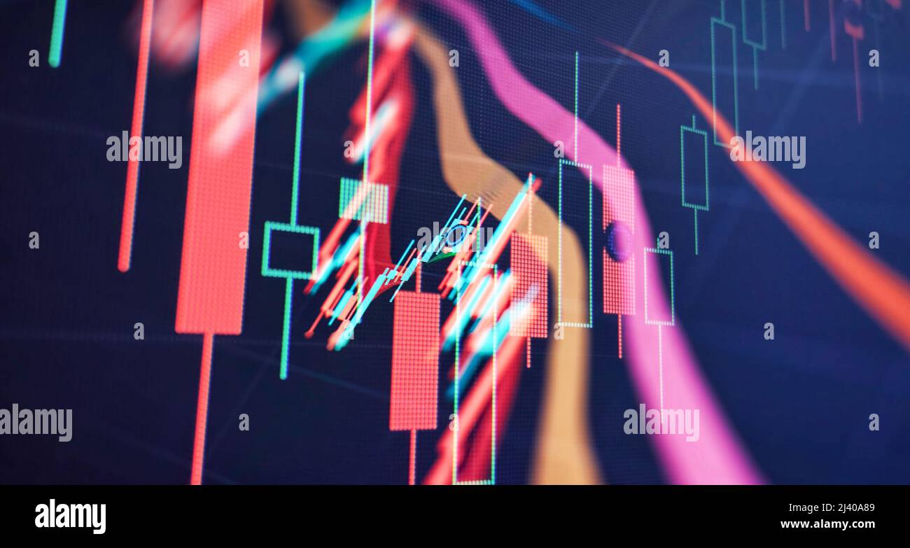 Market Analyze. Bar graphs, Diagrams, financial figures. Abstract ...