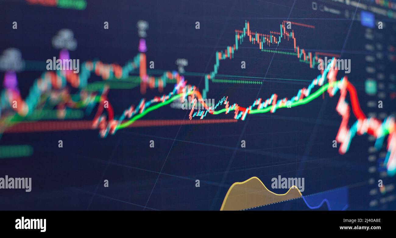 Market Analyze. Bar graphs, Diagrams, financial figures. Abstract ...