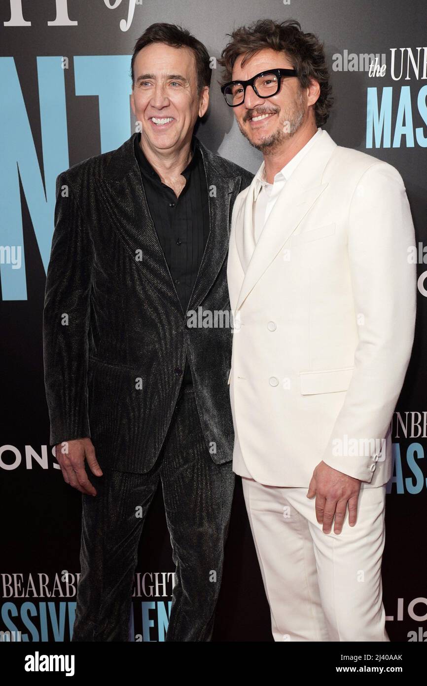 New York, NY, USA. 10th Apr, 2022. Nicolas Cage, Pedro Pascal at ...