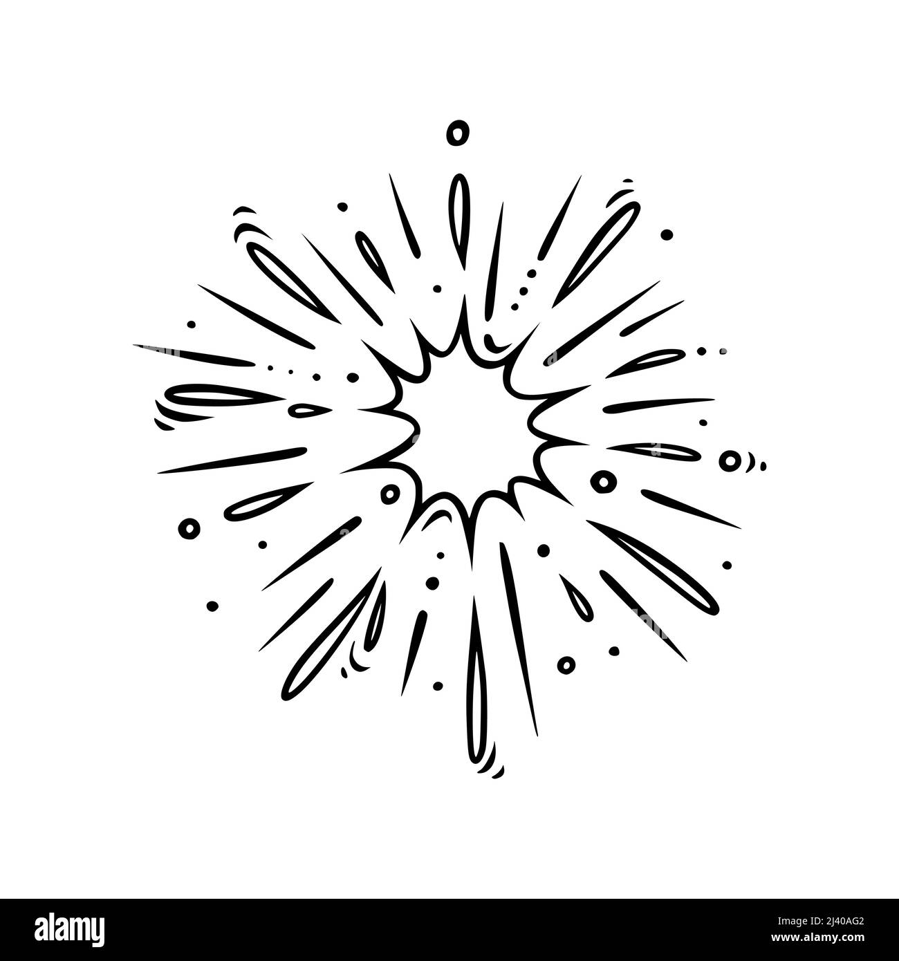 Doodle splash firework. Shiny foreworks for parties and celebrations ...