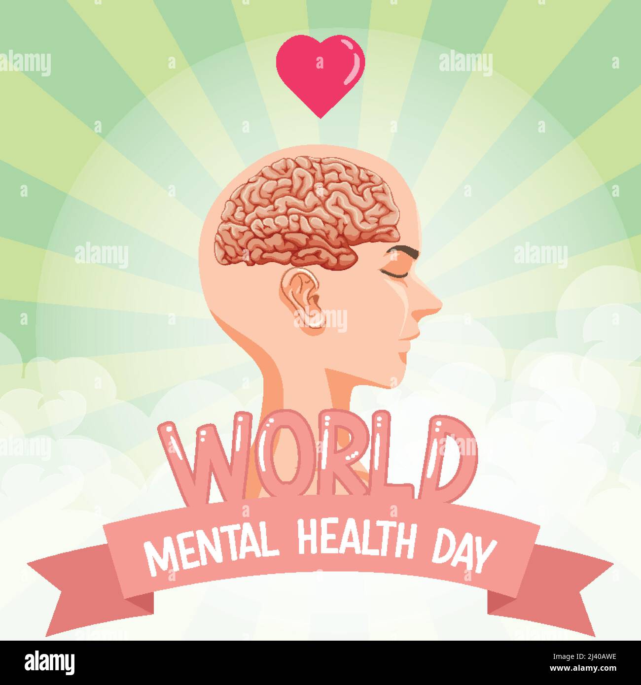 Poster Design With World Mental Health Day Illustration Stock Vector 4673