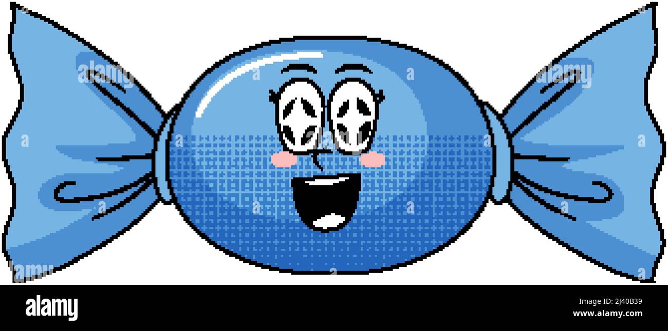 Candy cartoon character on white background illustration Stock Vector ...